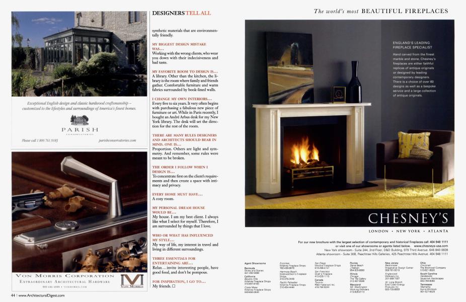 CHESNEY'S | Architectural Digest | JANUARY 2008