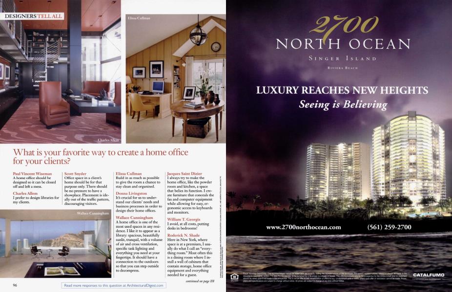 2700 NORTH OCEAN | Architectural Digest | JANUARY 2008