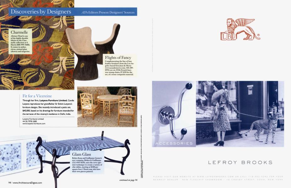 Lefroy Brooks | Architectural Digest | MARCH 2008