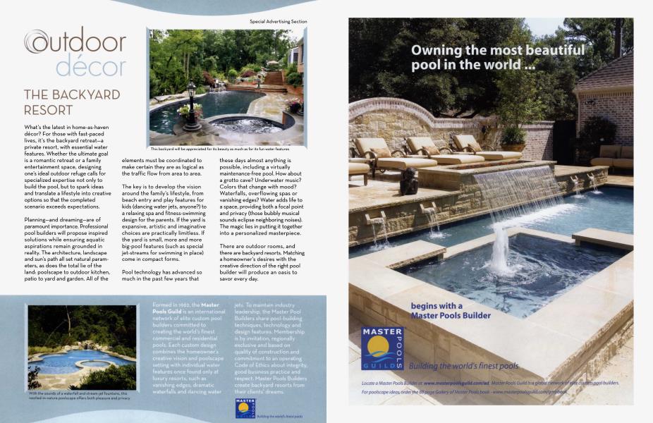 MASTER POOLS GUILD® | Architectural Digest | APRIL 2008