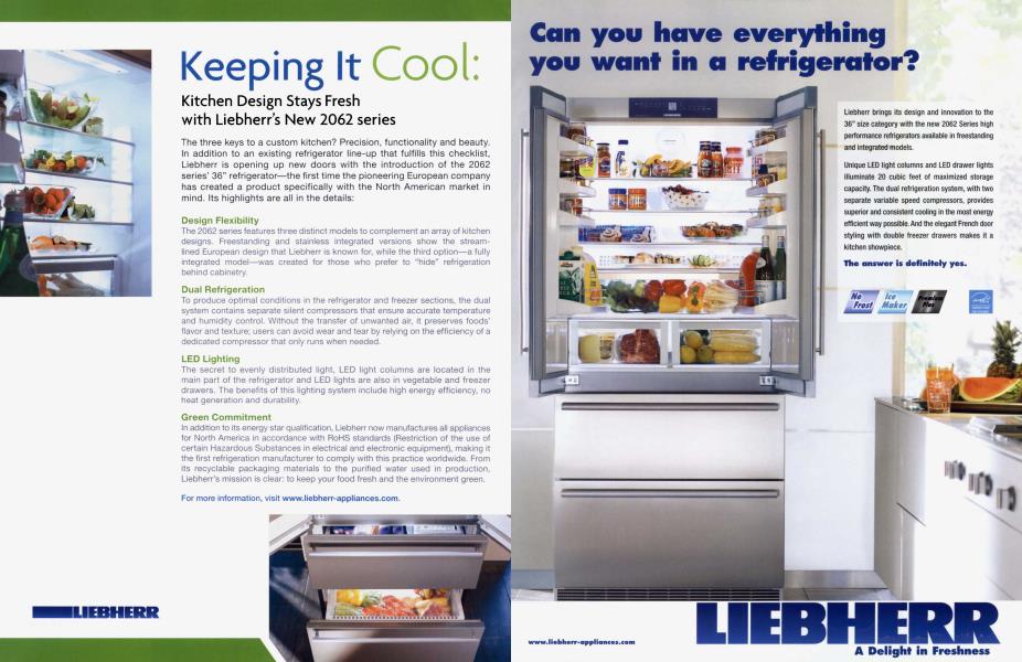 LIEBHERR | Architectural Digest | APRIL 2008