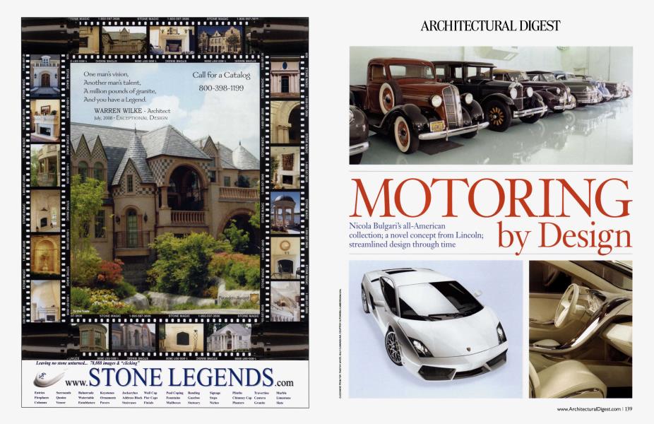 MOTORING by Design | Architectural Digest | JULY 2008