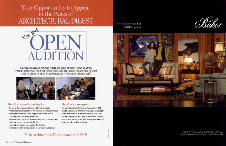 Open Audition | Architectural Digest | OCTOBER 2008
