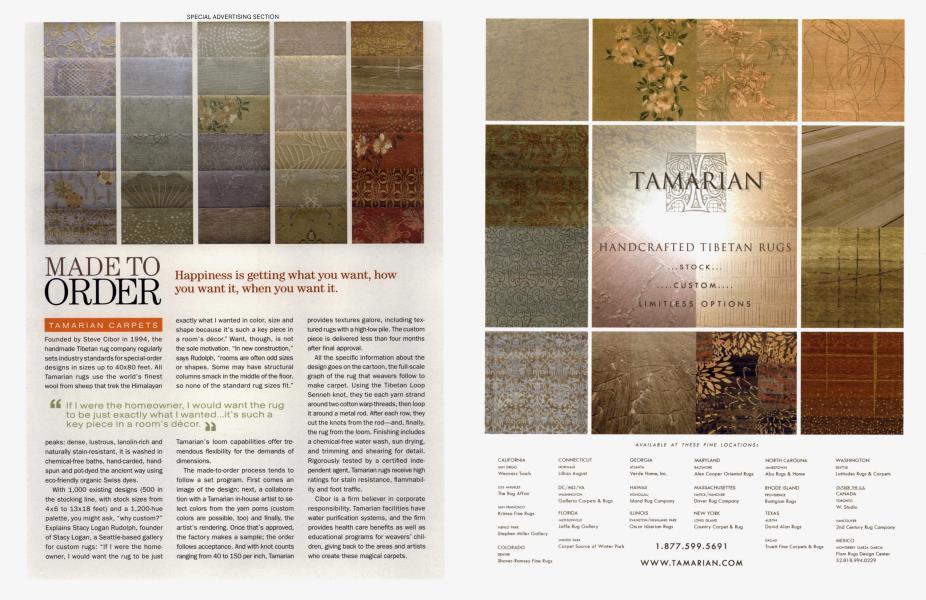 Tamarian Carpets | Architectural Digest | OCTOBER 2008