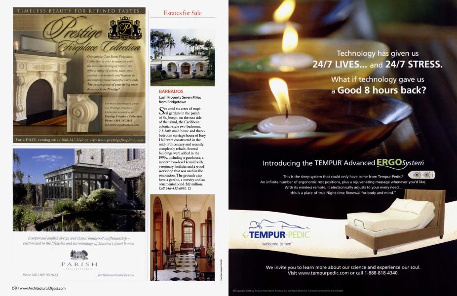 Tempur-Pedic® | Architectural Digest | NOVEMBER 2008