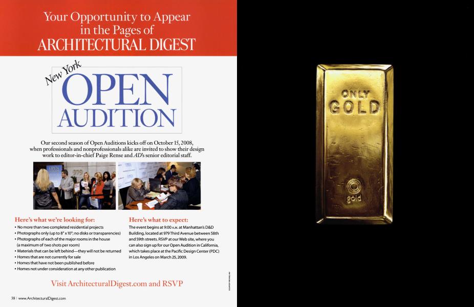 New York OPEN AUDITION | Architectural Digest | NOVEMBER 2008