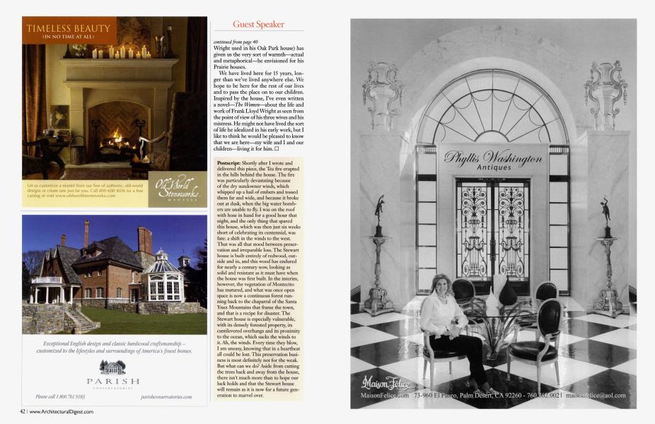 Old World Stoneworks™ | Architectural Digest | FEBRUARY 2009