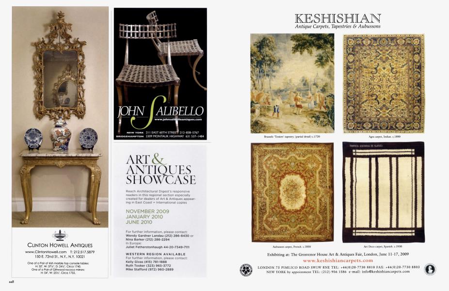 ART & ANTIQUES SHOWCASE | Architectural Digest | JUNE 2009