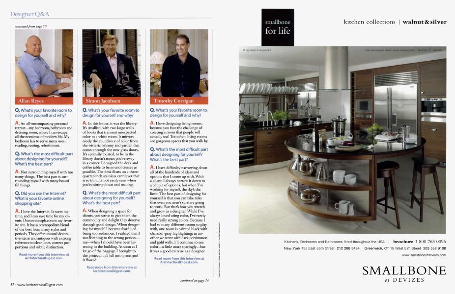 SMALLBONE of DEVIZES | Architectural Digest | SEPTEMBER 2009