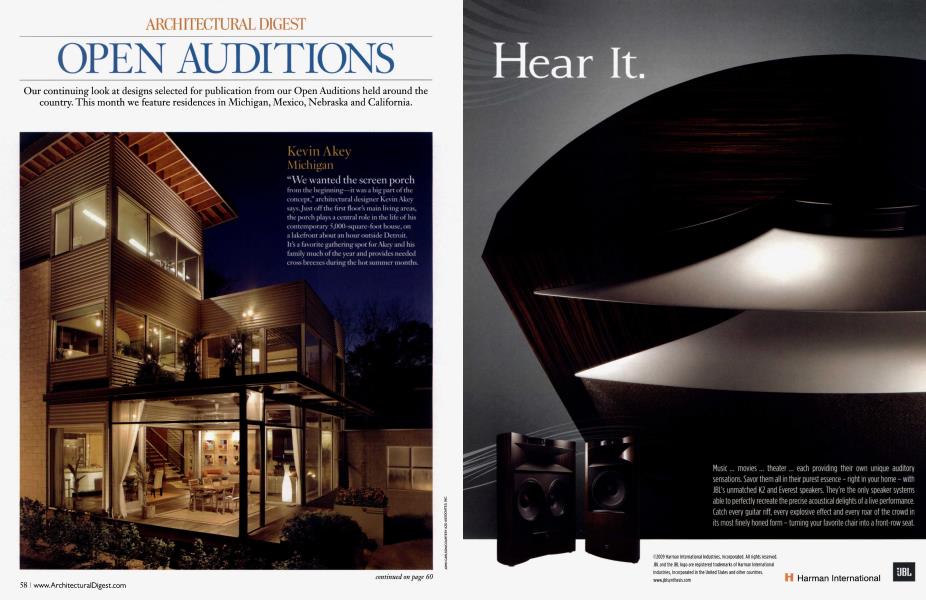 OPEN AUDITIONS | Architectural Digest | SEPTEMBER 2009