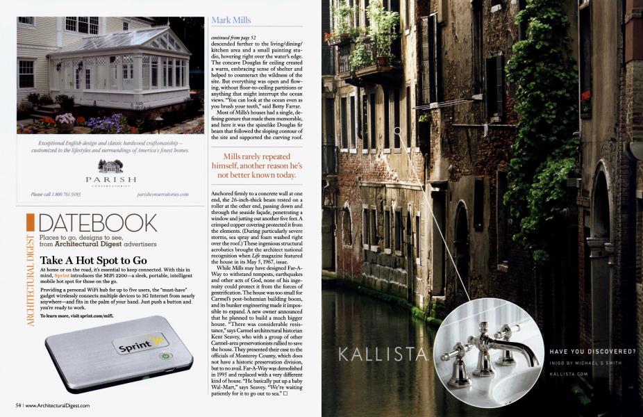 KALLISTA® | Architectural Digest | OCTOBER 2009