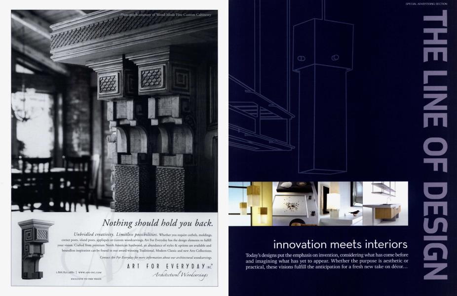 THE LINE OF DESIGN | Architectural Digest | OCTOBER 2009