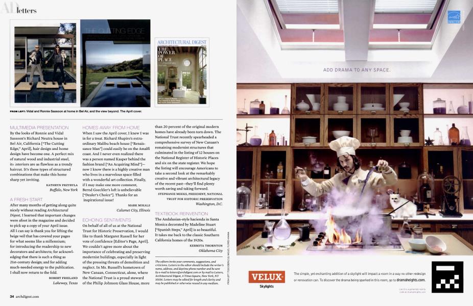 AD letters | Architectural Digest | JUNE 2011