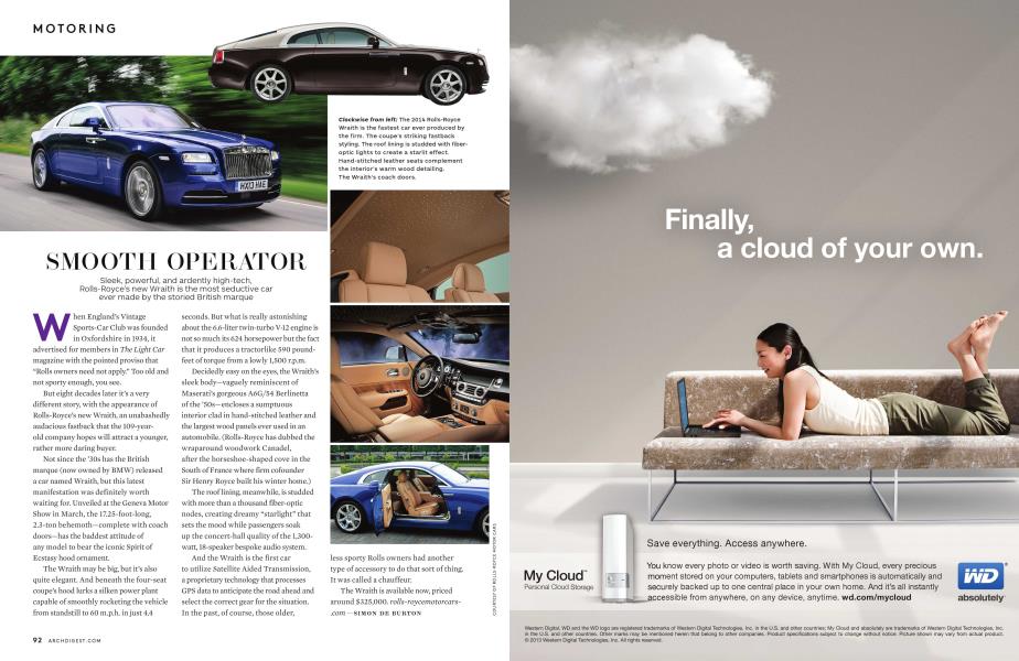 SMOOTH OPERATOR | Architectural Digest | NOVEMBER 2013