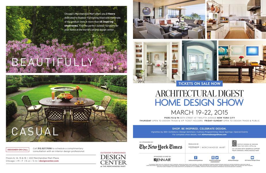 DESIGN CENTER | Architectural Digest | APRIL 2015