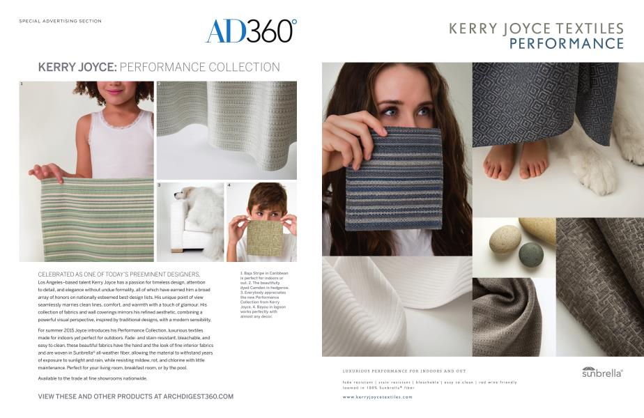 KERRY JOYCE TEXTILES | Architectural Digest | JULY 2015