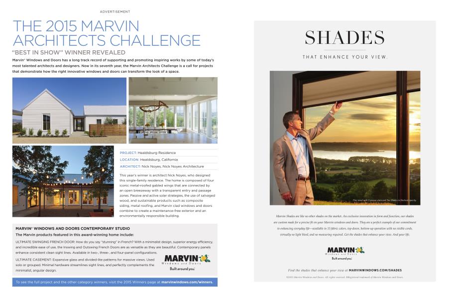 MARVIN® Windows and Doors | Architectural Digest | SEPTEMBER 2015