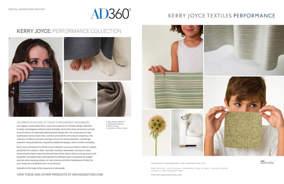 KERRY JOYCE TEXTILES | Architectural Digest | SEPTEMBER 2015
