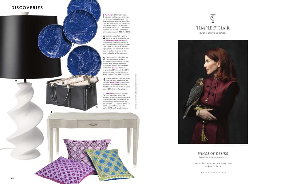 TEMPLE ST CLAIR | Architectural Digest | JANUARY 2016