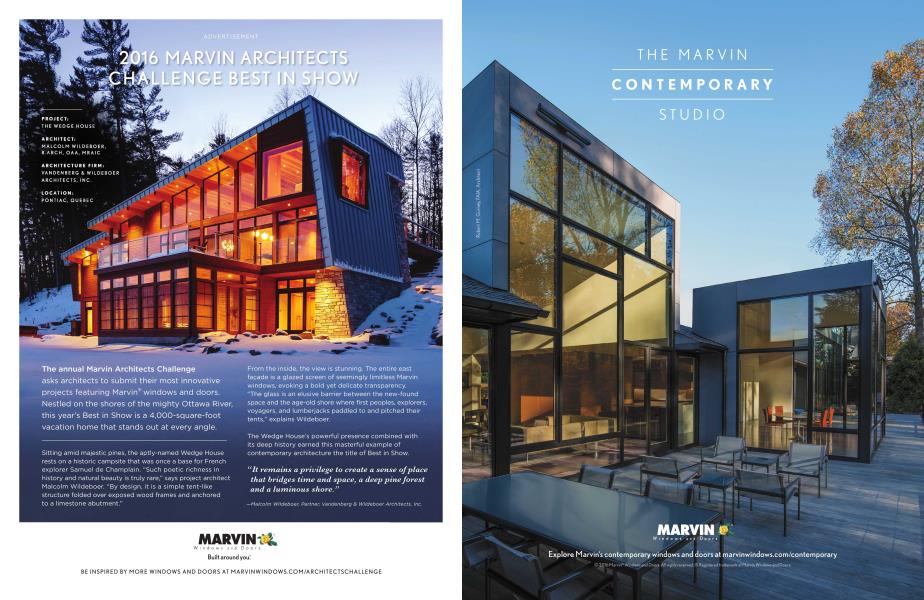 MARVIN® | Architectural Digest | SEPTEMBER 2016