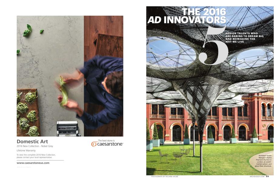 THE 2016 AD INNOVATORS | Architectural Digest | OCTOBER 2016