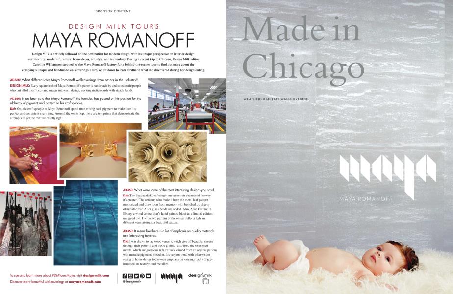 MAYA ROMANOFF | Architectural Digest | NOVEMBER 2016