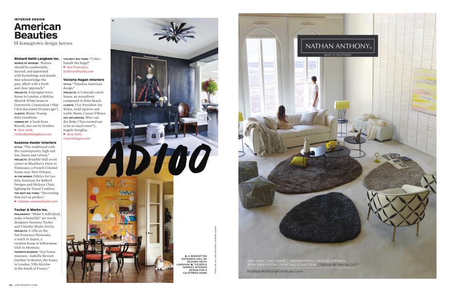 NATHAN ANTHONY® | Architectural Digest | JANUARY 2017
