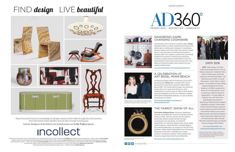 incollect | Architectural Digest | FEBRUARY 2017