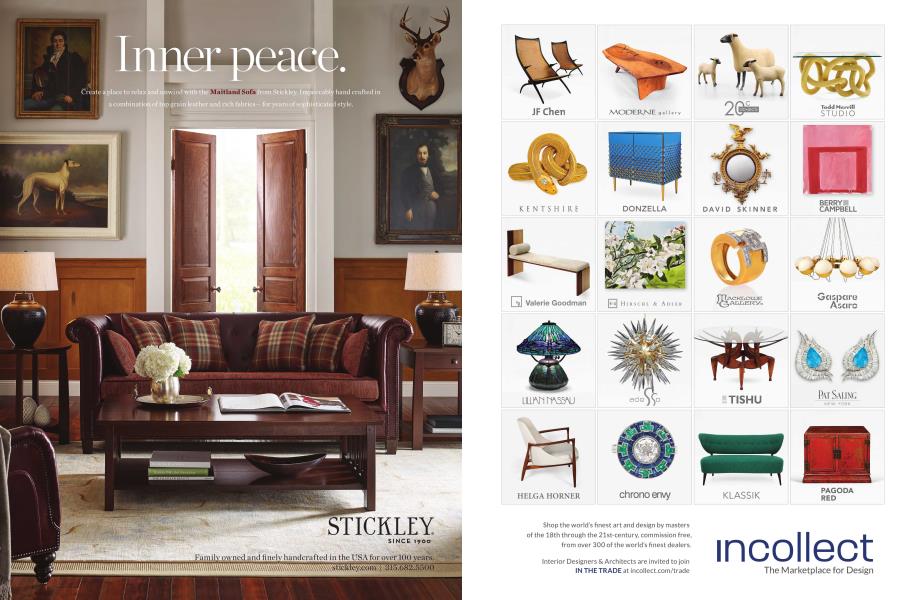 STICKLEY® | Architectural Digest | AUGUST 2017