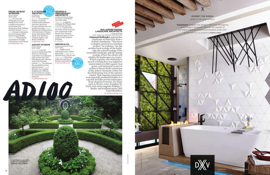 DXV | Architectural Digest | JANUARY 2018