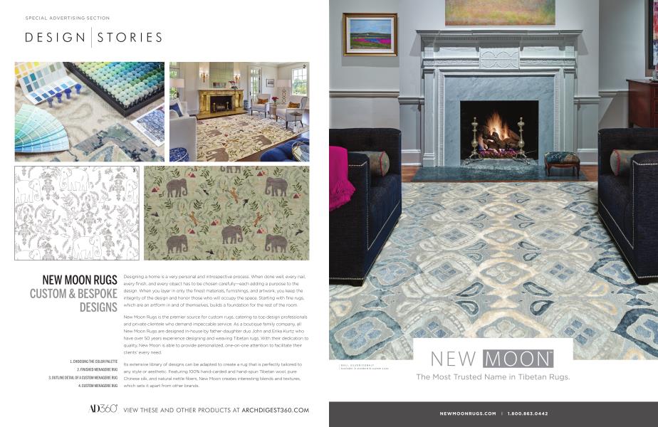 AD 360 NEW MOON RUGS | Architectural Digest | March 2019