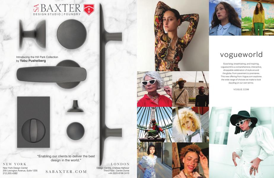 SA BAXTER | Architectural Digest | APRIL 2019