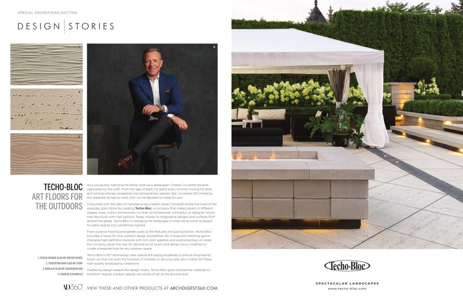 Techo-Bloc | Architectural Digest | MAY 2019
