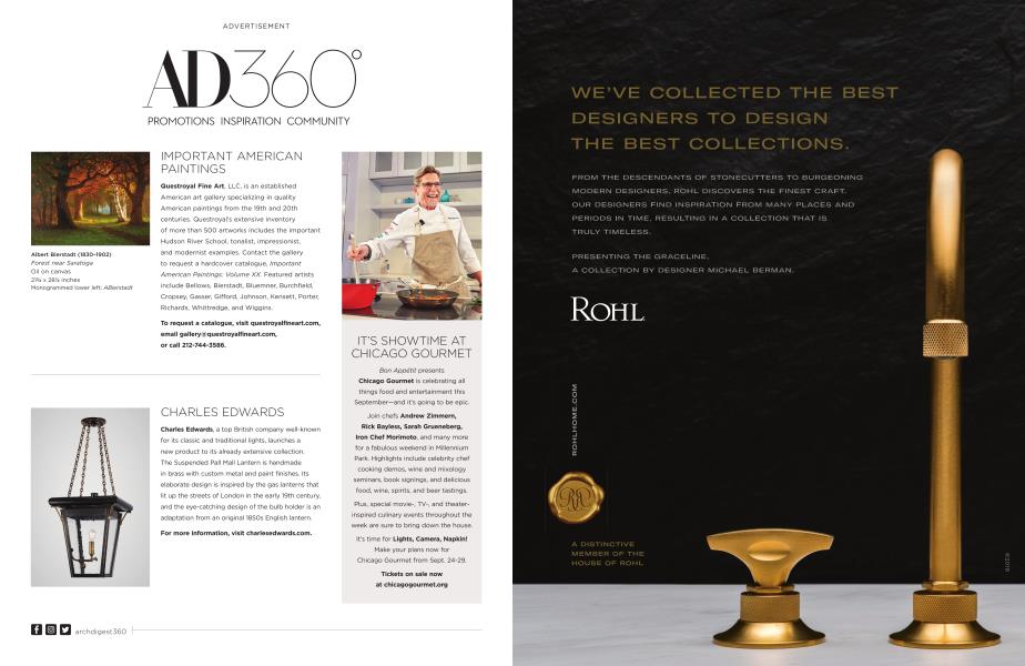 ROHL | Architectural Digest | SEPTEMBER 2019