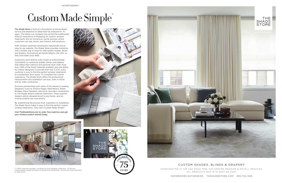 THE SHADE STORE | Architectural Digest | MAY 2021