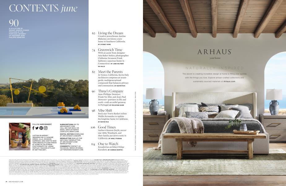 ARHAUS | Architectural Digest | JUNE 2022