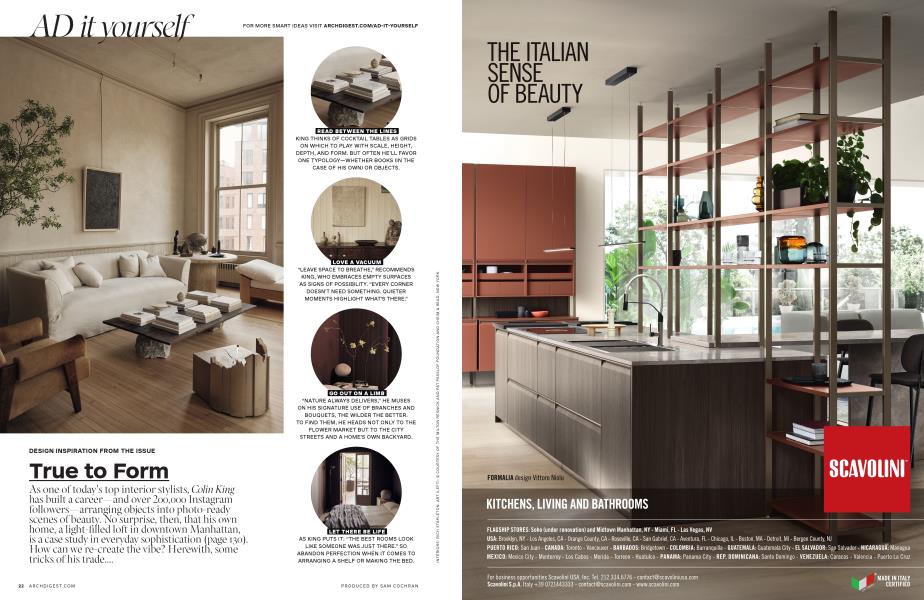DESIGN INSPIRATION FROM THE ISSUE True to Form | Architectural Digest ...