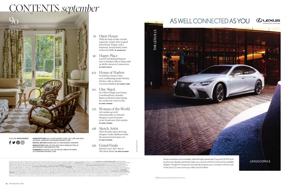 ARCHITECTURAL DIGEST | Architectural Digest | SEPTEMBER 2023