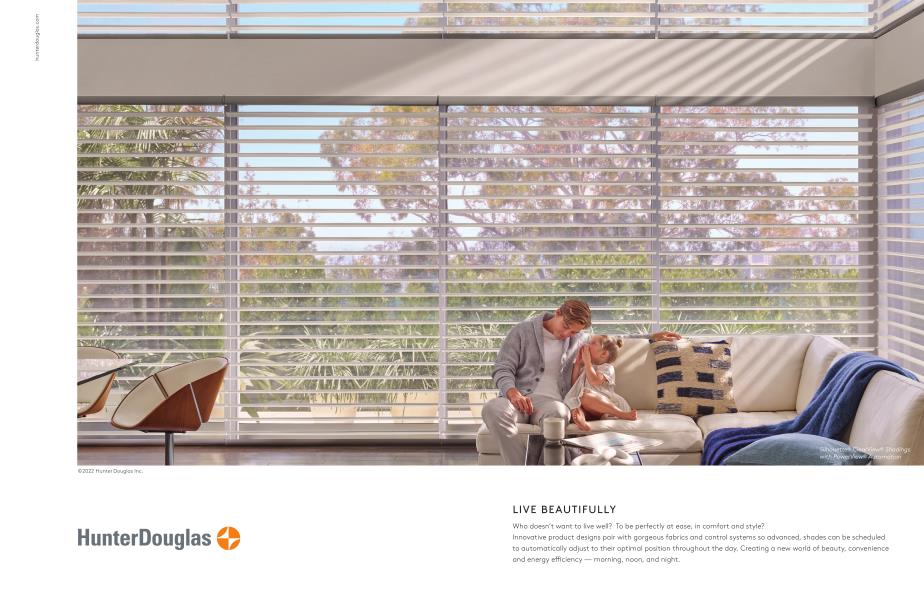 HunterDouglas Inc. | Architectural Digest | SEPTEMBER 2023